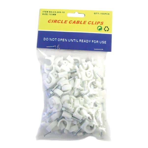 Cable Clip Round 10mm (100) | Lekr.co.za