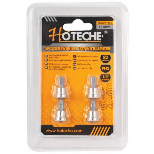 Hoteche Set of Four PH2 X 25 millimetre Screwdriver Bit with Limiter ...