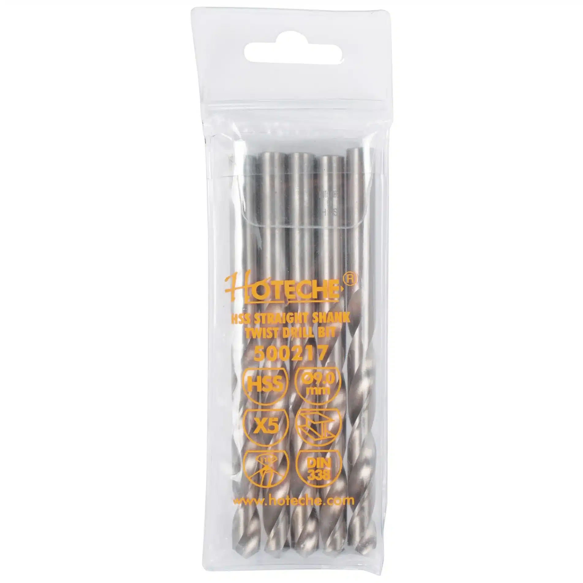 Hoteche 9 millimetre HSS Drill Bits - Pack of 5 - Lekr.co.za