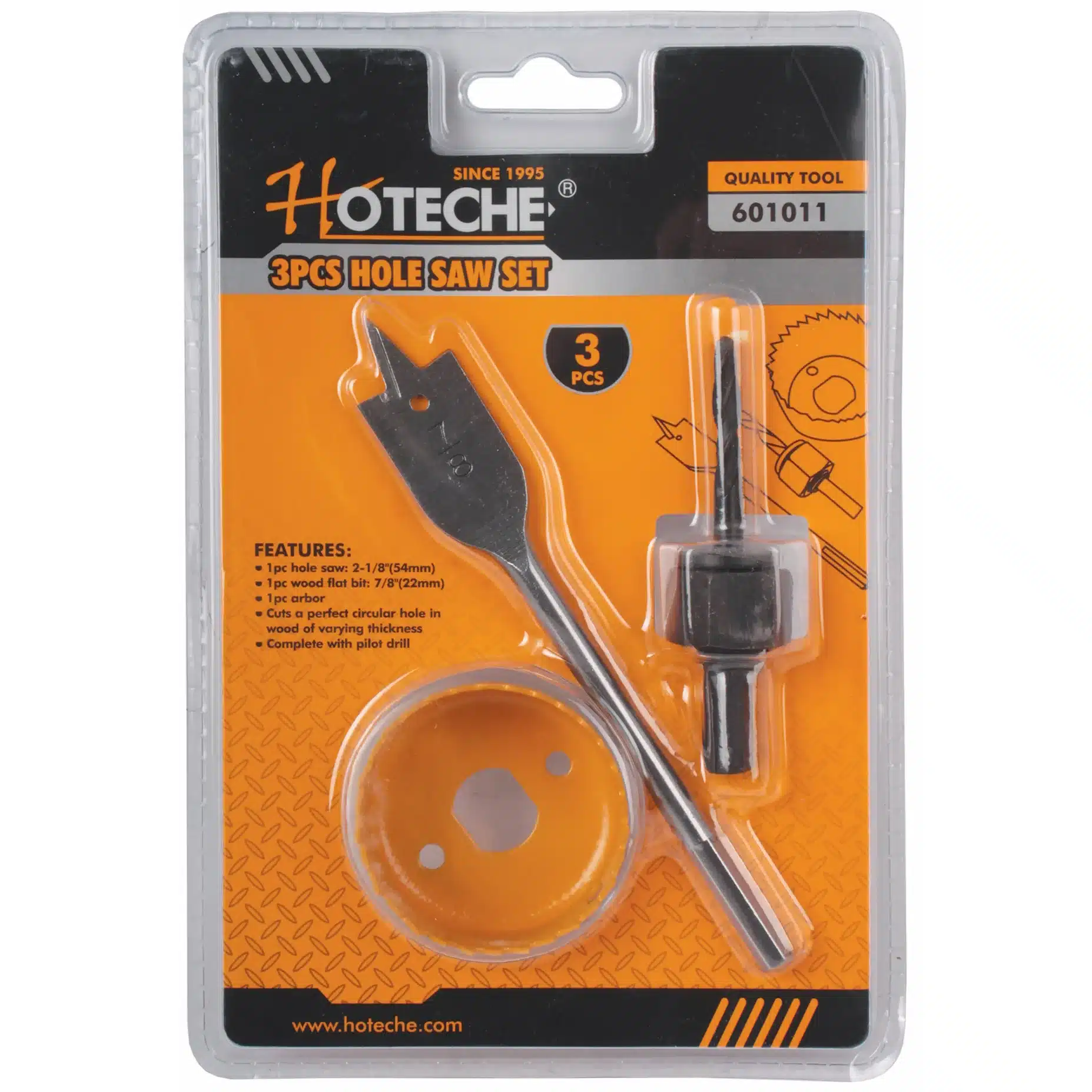 Hoteche 3 Piece Hole Saw Drill Bit Set - Lekr.co.za