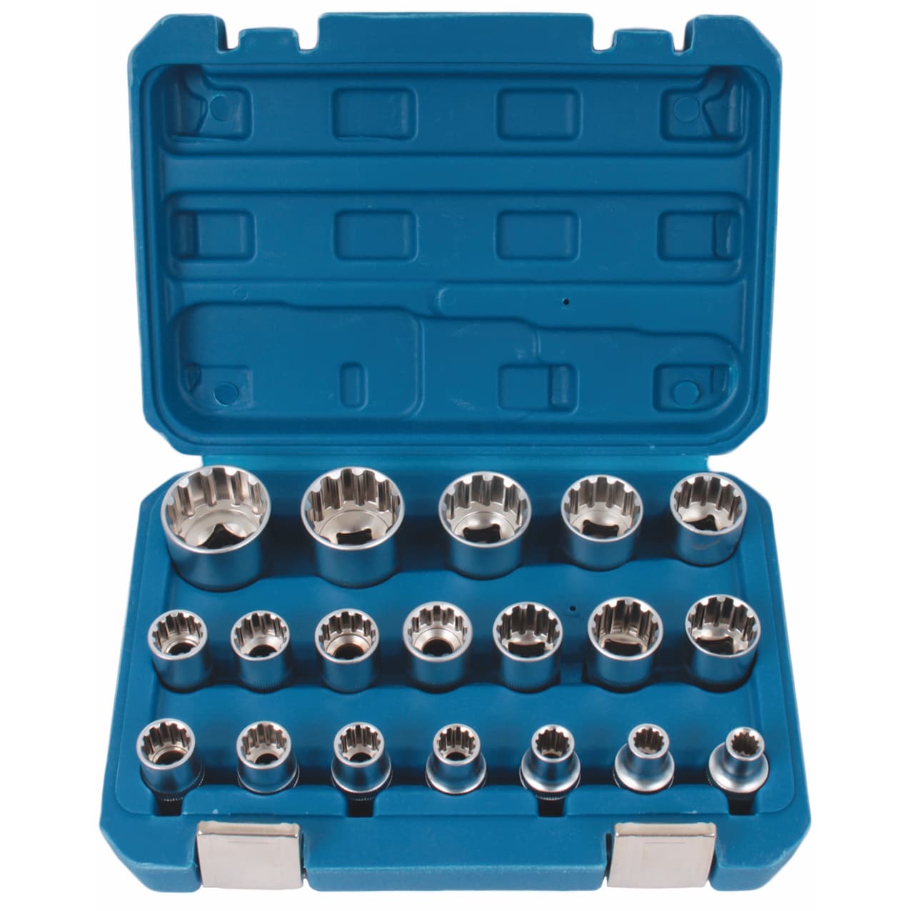 19 Piece Square Tooth Socket Set 8-32 Millimetre | Lekr.co.za