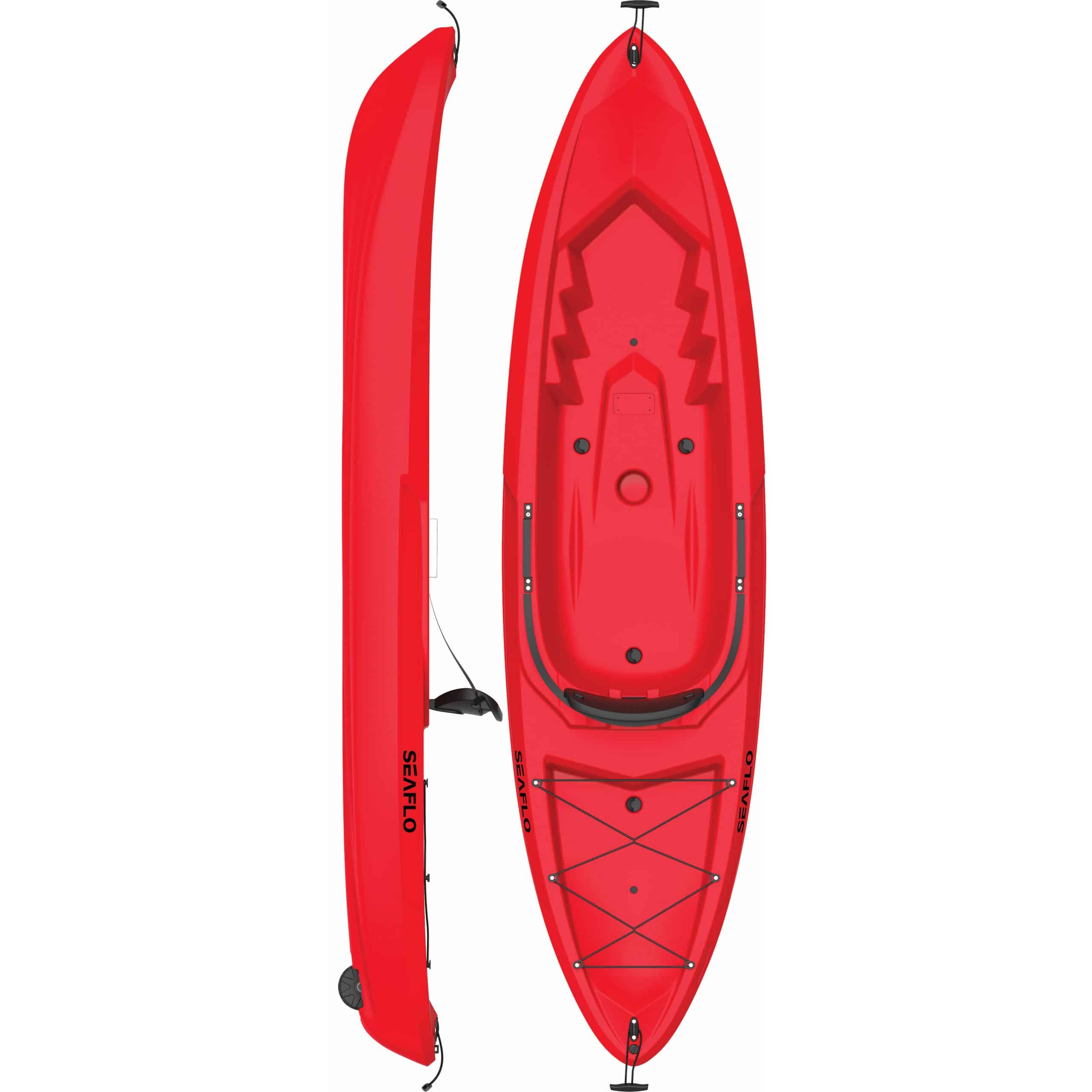 Seaflo Red 100 kilogram Capacity Sit On Top Kayak with Oars | Lekr.co.za