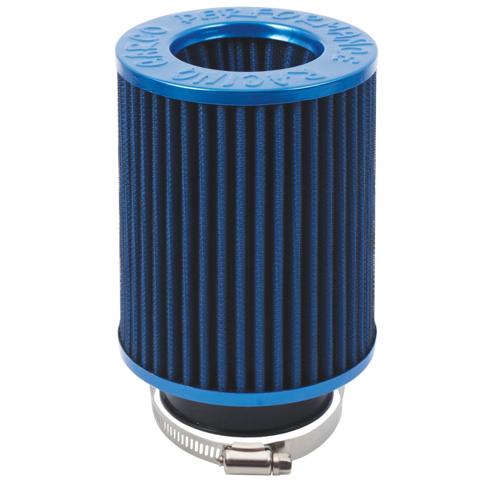 Blue 76 millimetre Inlet Open Top Long Air Filter - Lekr.co.za