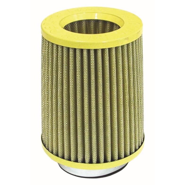 Yellow 76 millimetre Inlet Open Top Long Air Filter | Lekr.co.za