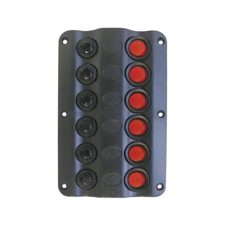 6 Gang LED Marine Switch Panel with Circuit Breaker (12 Volt) | Lekr.co.za